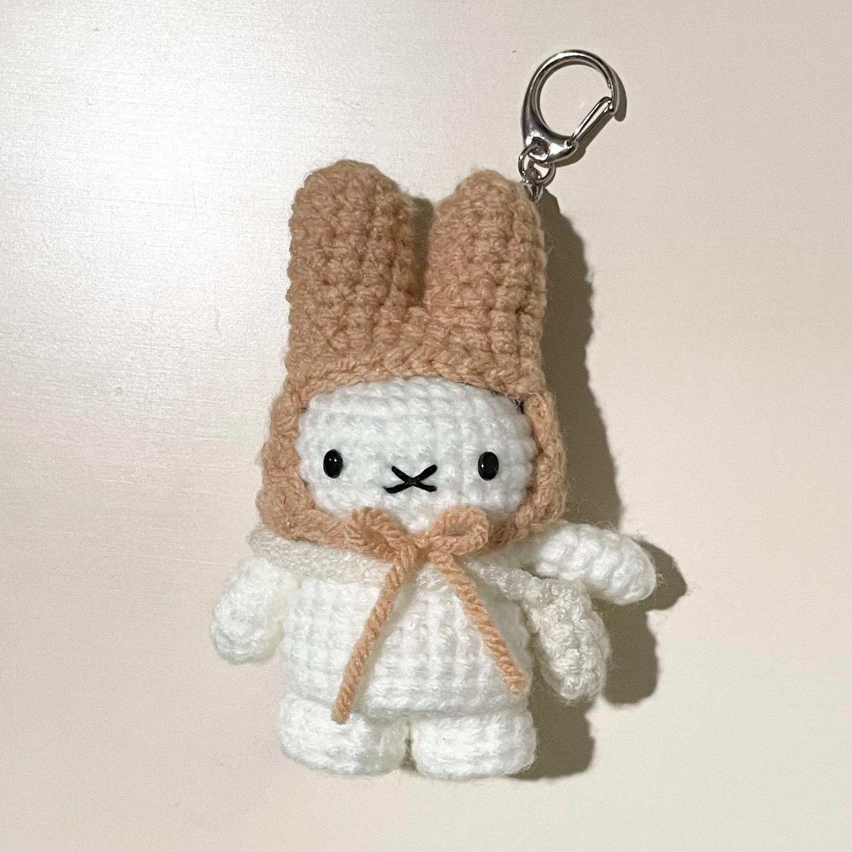 Handmade Crochet Miffy Plush Keychain - Etsy