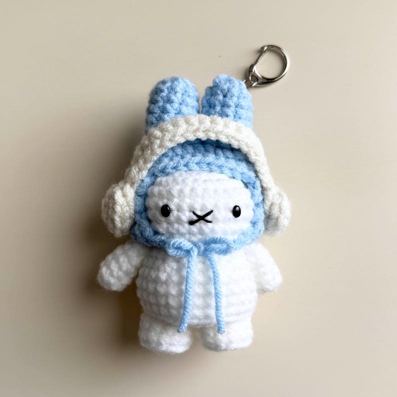 Handmade Crochet Miffy Plush Keychain - Etsy
