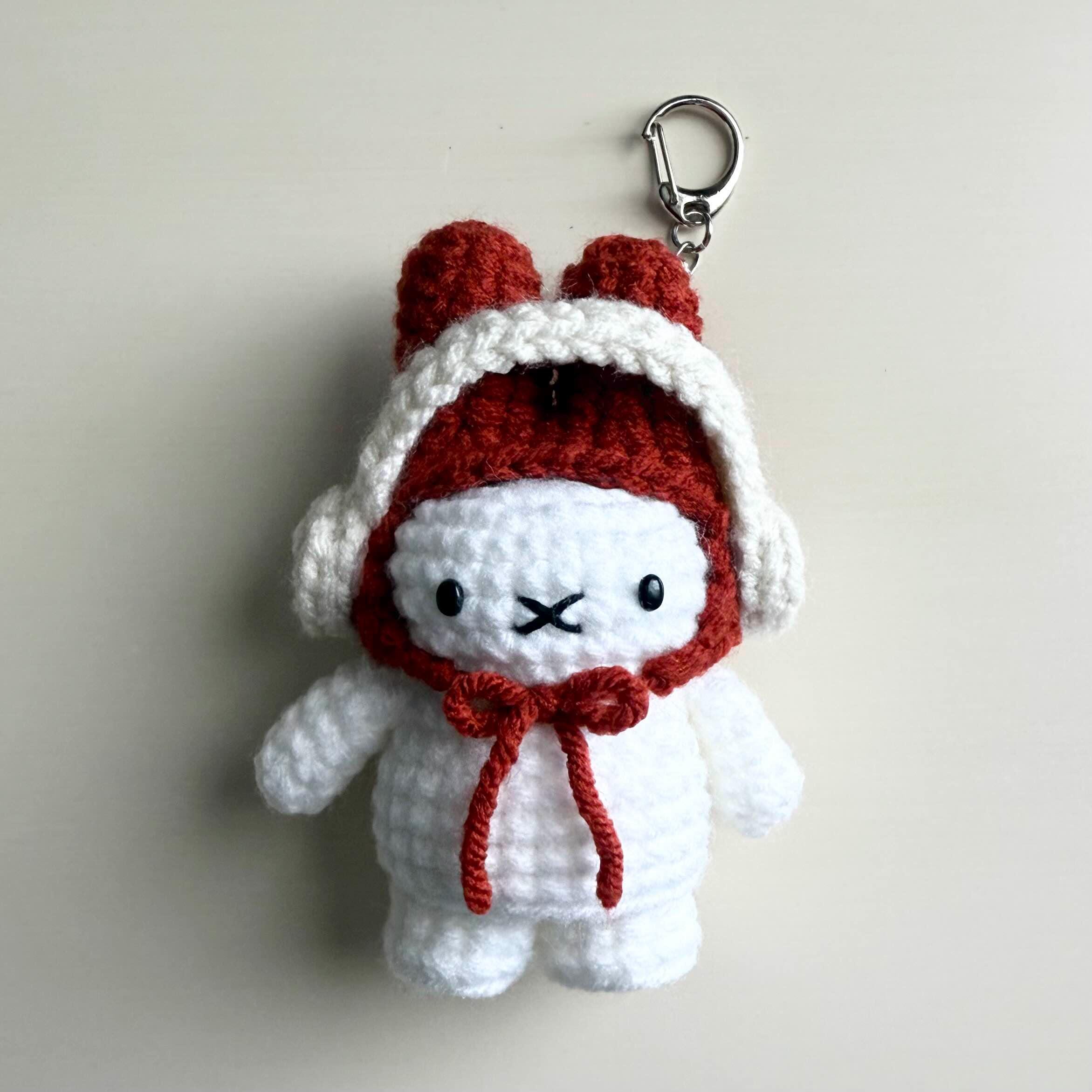 Handmade Crochet Miffy Plush Keychain - Etsy