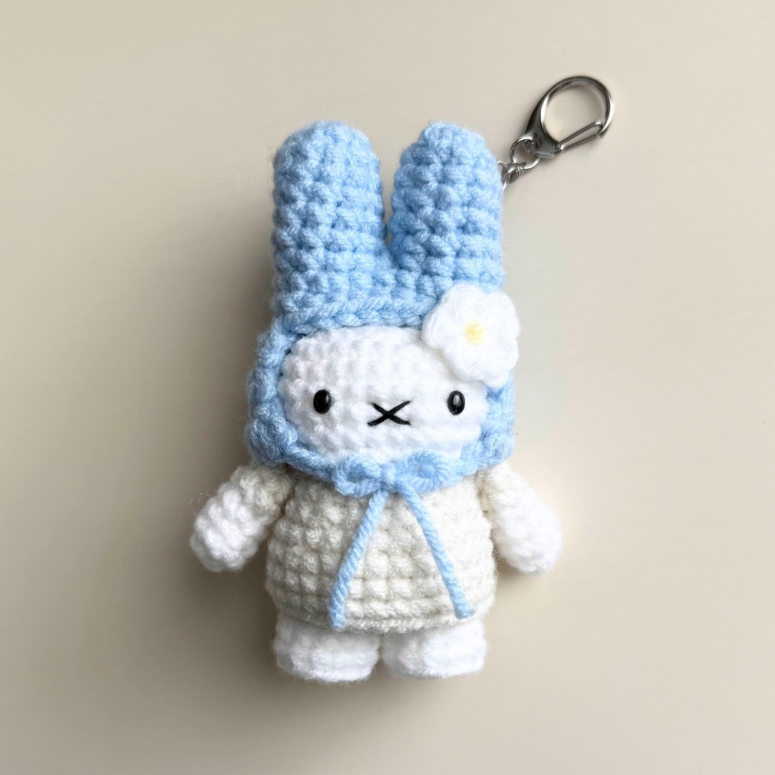Handmade Crochet Miffy Plush Keychain - Etsy