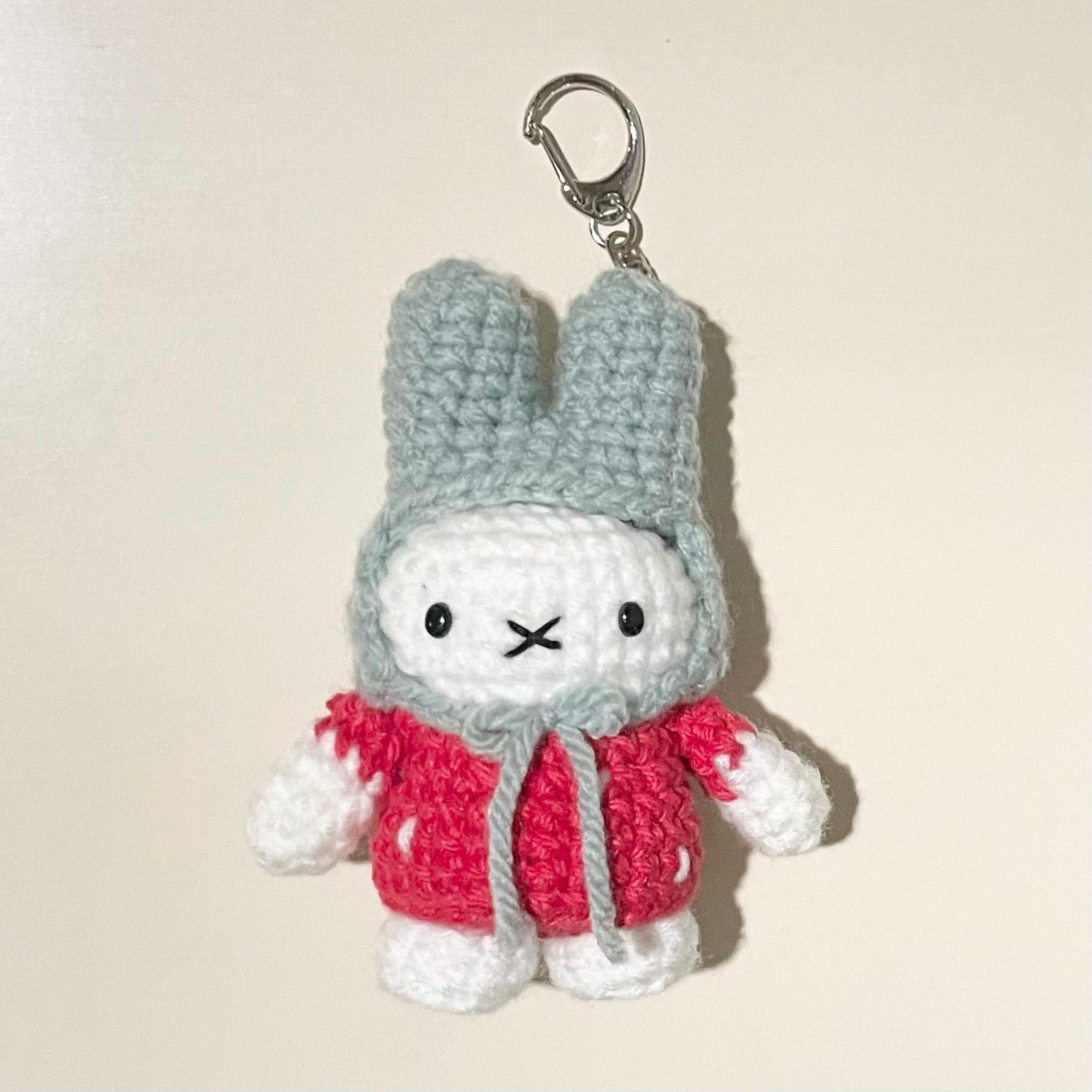 Handmade Crochet Miffy Plush Keychain - Etsy