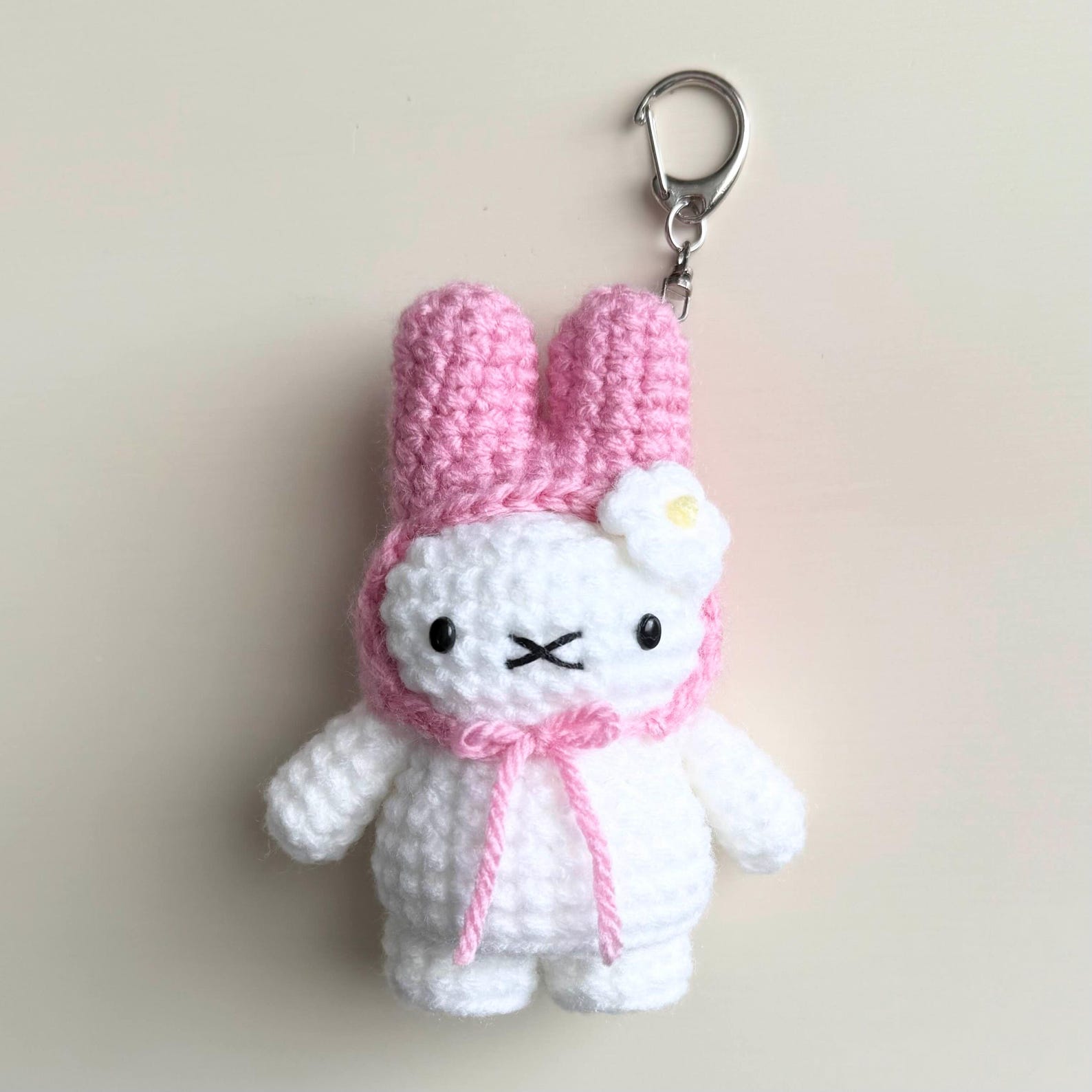 Handmade Crochet Miffy Plush Keychain - Etsy
