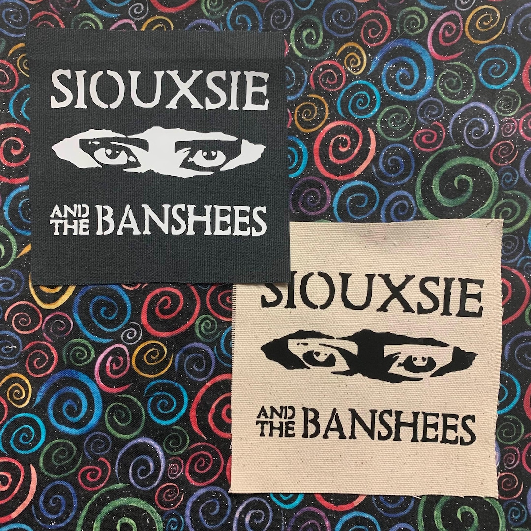 Siouxsie and the Banshees Sew on Punk Patch, White and Black Canvas ...