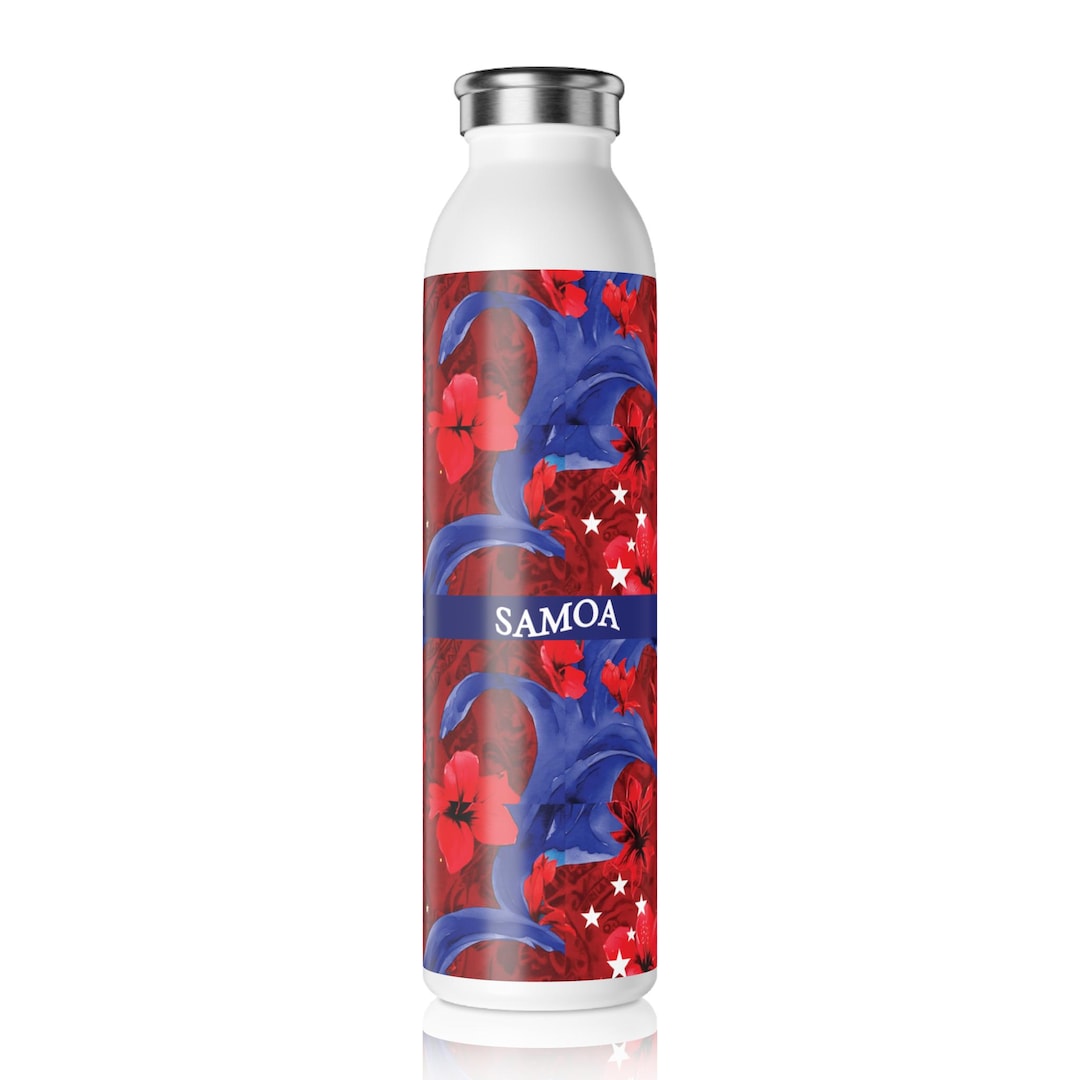 SAMOA - Water Bottle, Samoan Heritage Design, Stainless Steel Hydration ...