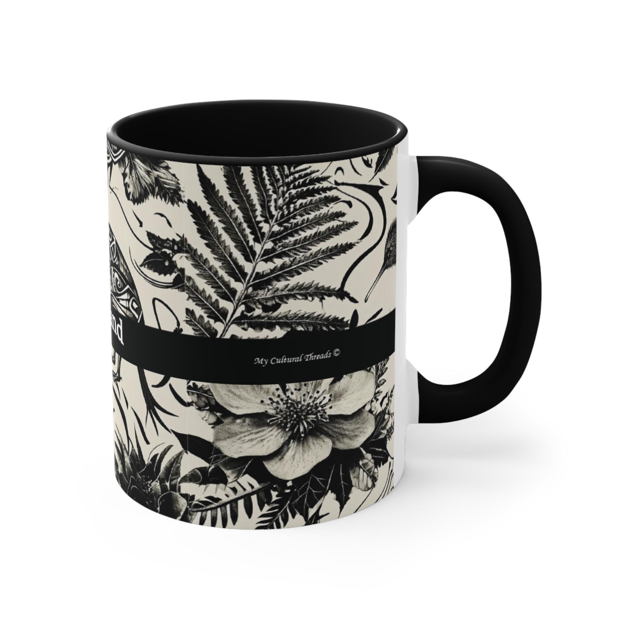 NEW ZEALAND - Maori Art Accent Mug, Culture Coffee Cup, Tribal Design ...