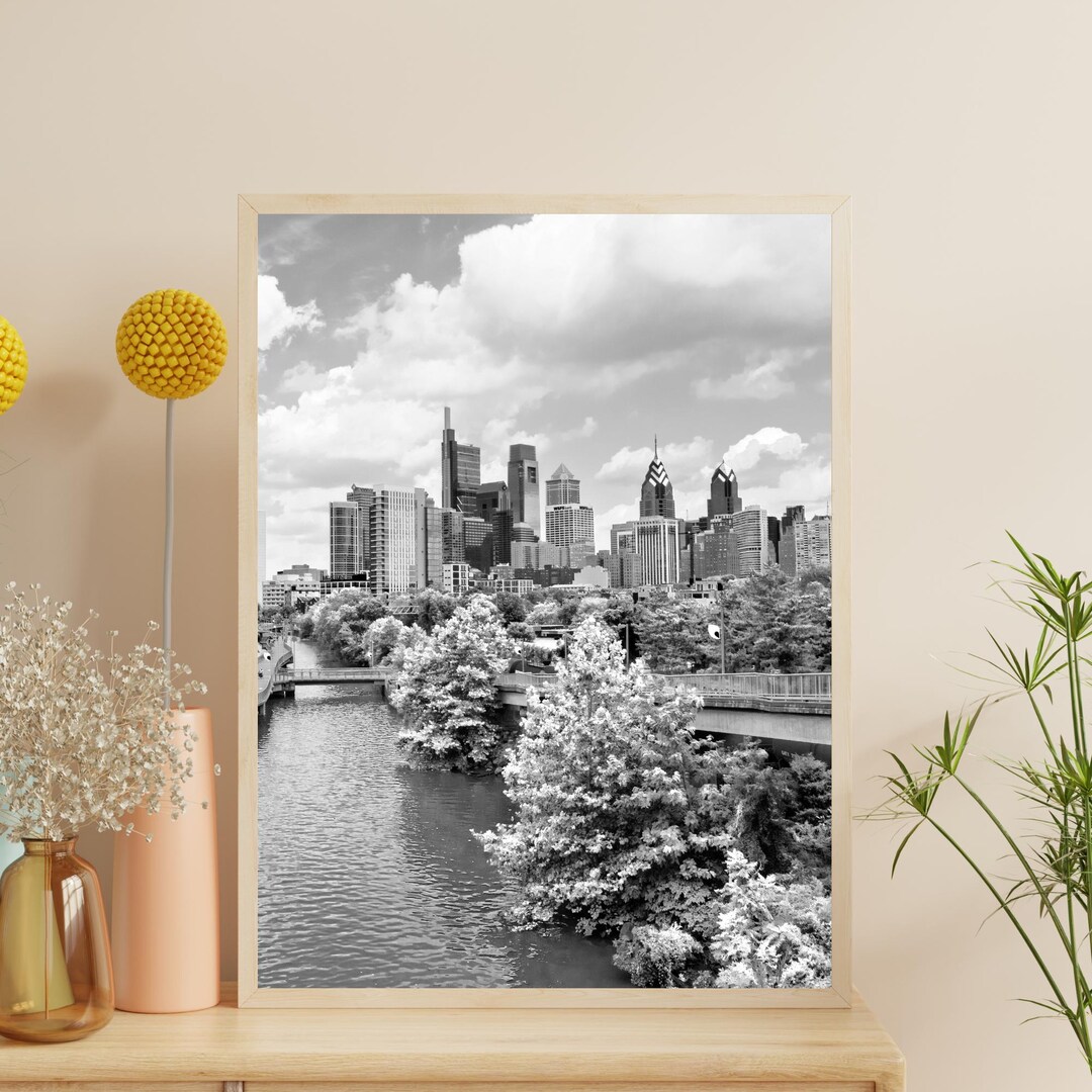 Philadelphia Skyline Print | Cityscape Photography | Modern Urban Wall ...