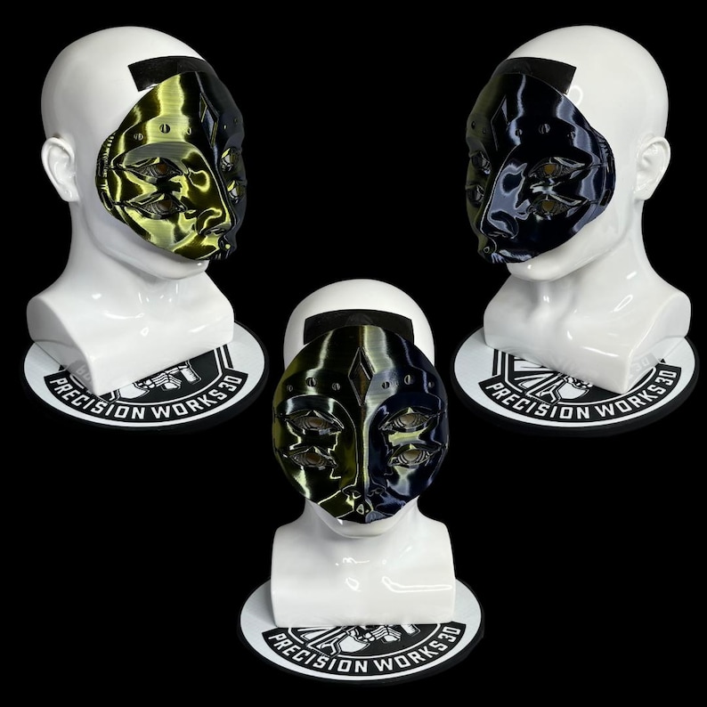 Hellequin Mask | Gothic Folklore Demon Mask | 3D Printed Cosplay Prop ...