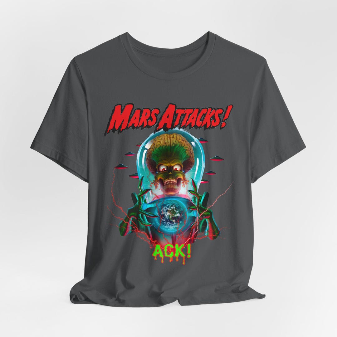Mars Attacks Movie Graphic Tee - Fun Retro Alien Shirt, Gift for Sci-fi ...