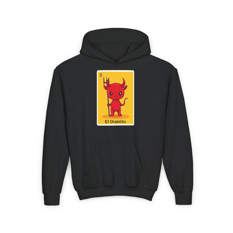 El Diablito Loteria Card Little Devil Child's Heavy Blend Hooded ...