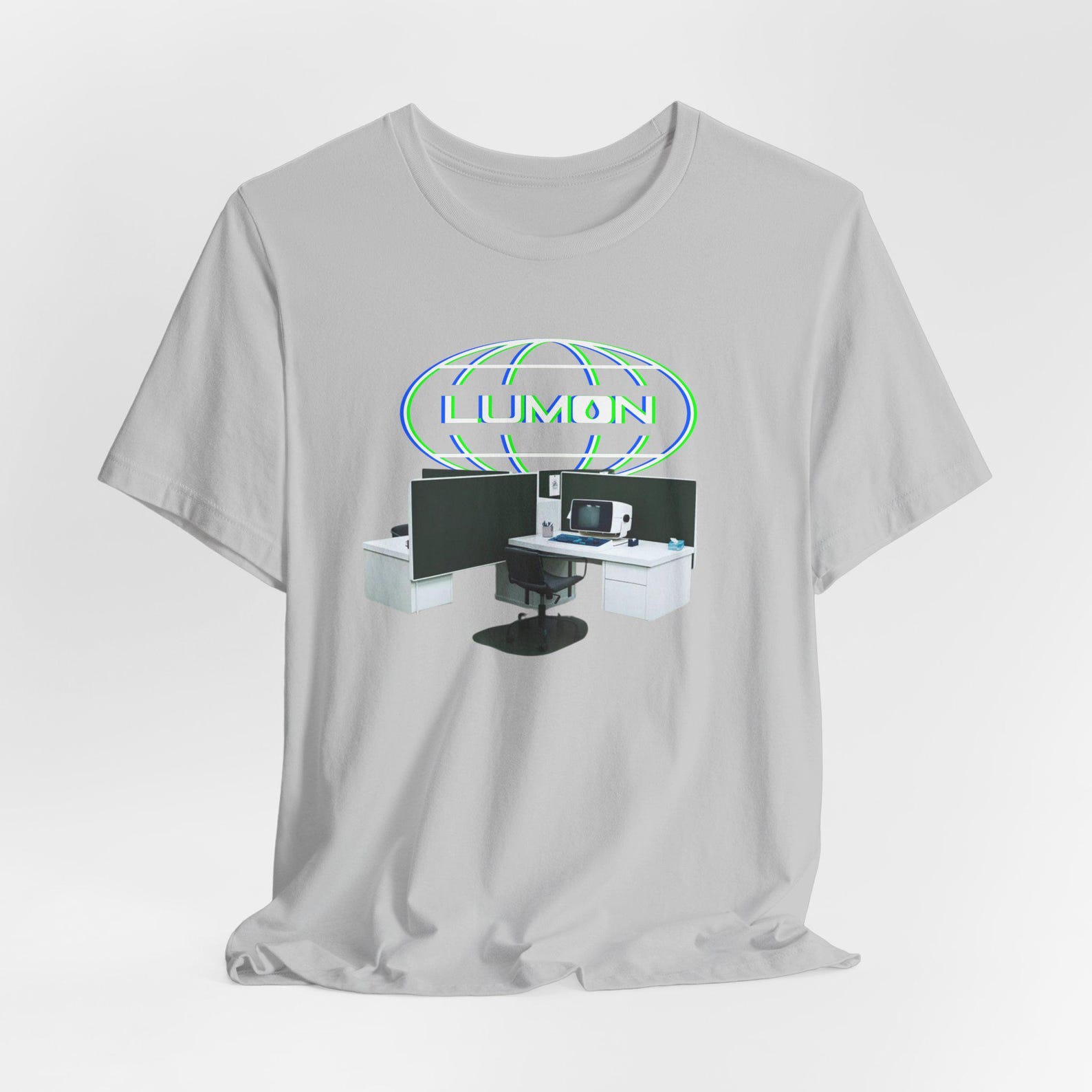 LUMON Glow Logo and Desks Graphic Tee - Sci-fi Enthusiasts, Lumon ...