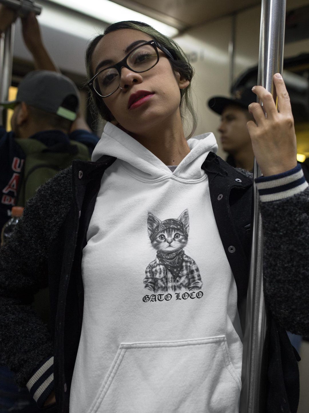 Cholonerd | Gato Loco Cholo Cat Hoodie | Mexican-american Apparel ...