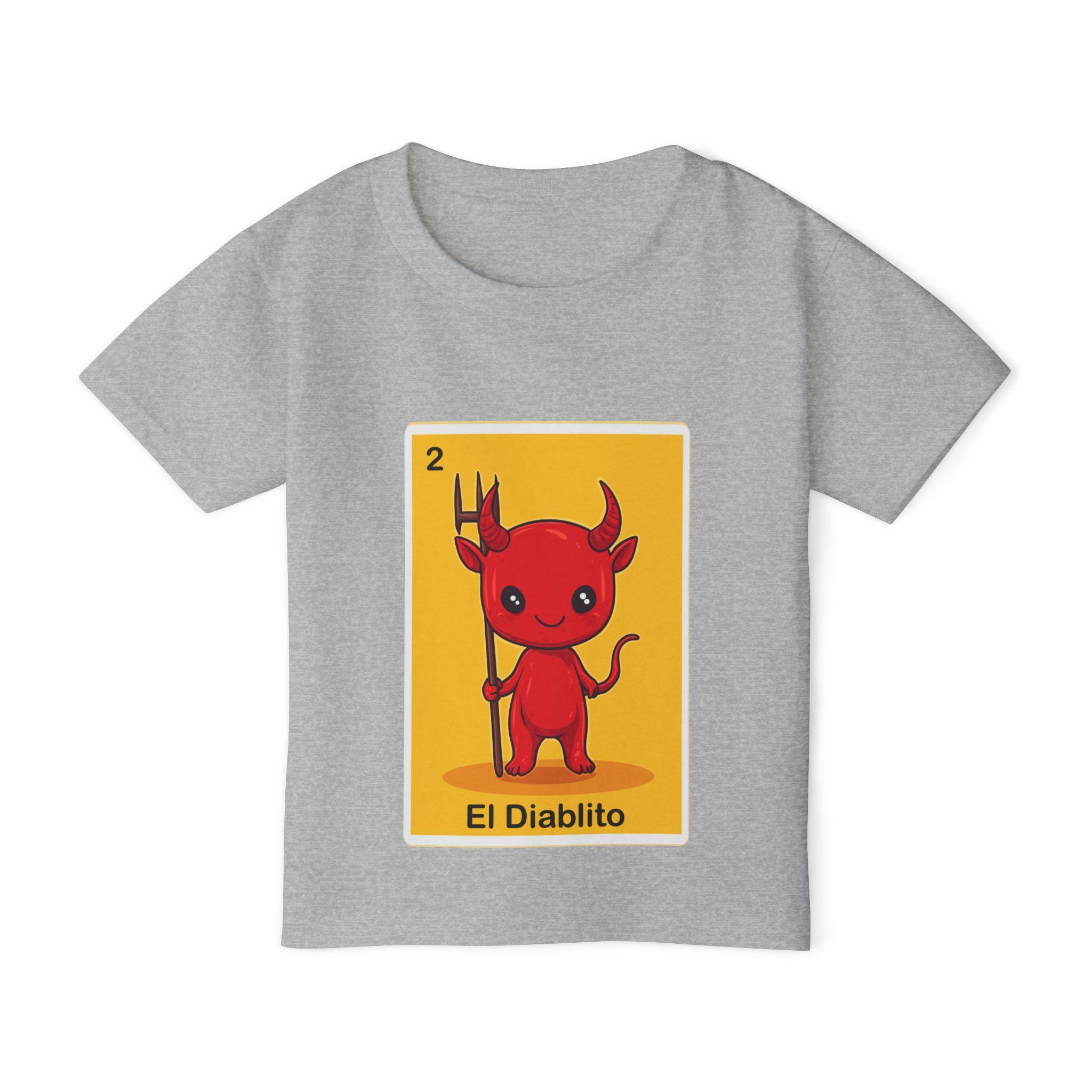 El Diablito Loteria Card Little Devil Toddler T-shirt, Kids Cotton Tee ...