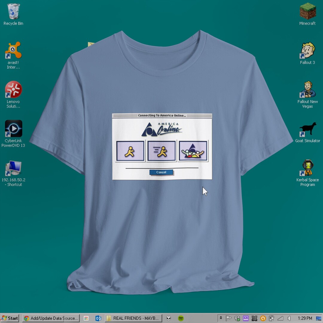 AOL Dial-up Retro Tee - 90s Internet Nostalgia Shirt With Vintage Mouse ...