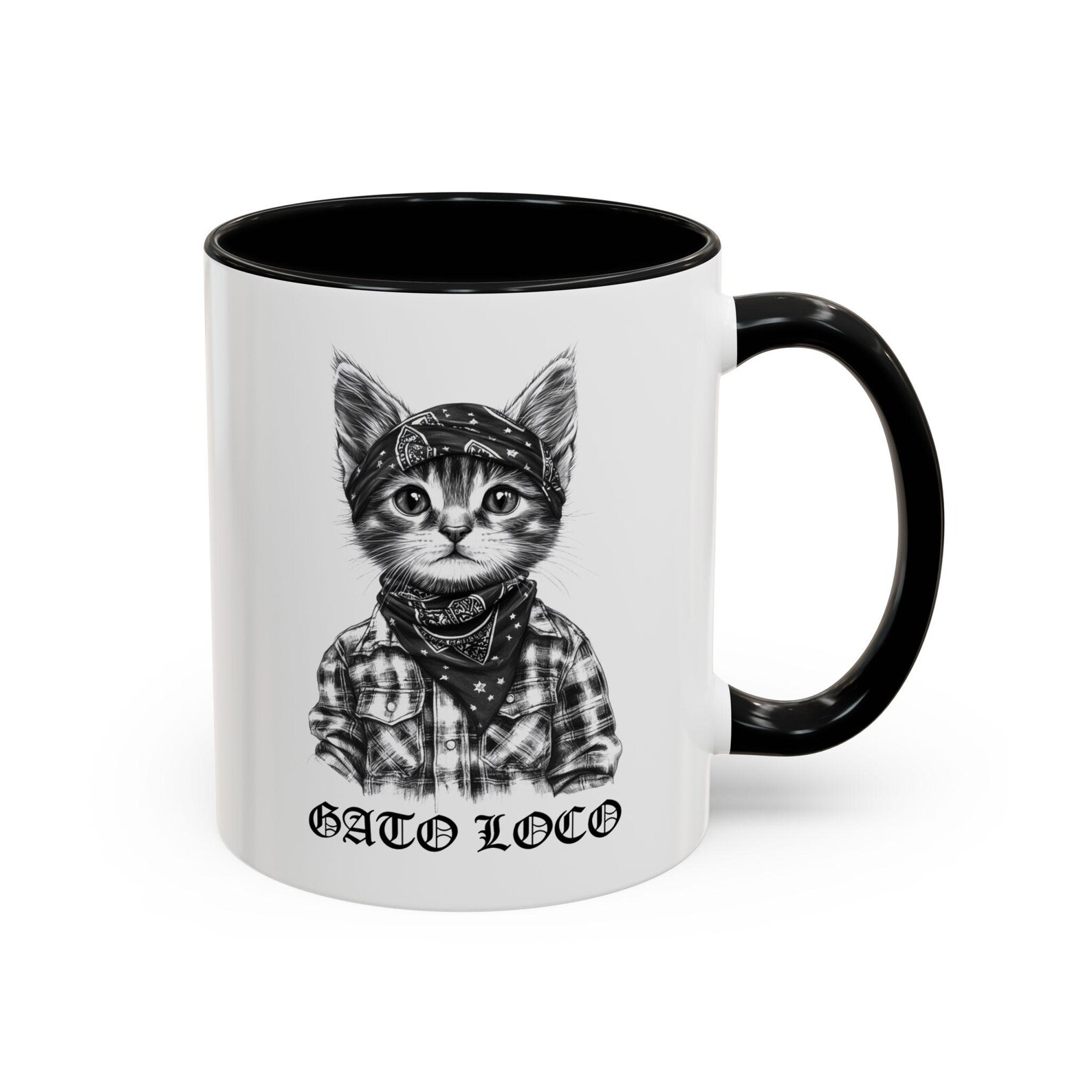 Gato Loco Cholo Cat Mug by Cholonerd | Chicano Mexican-american Art ...