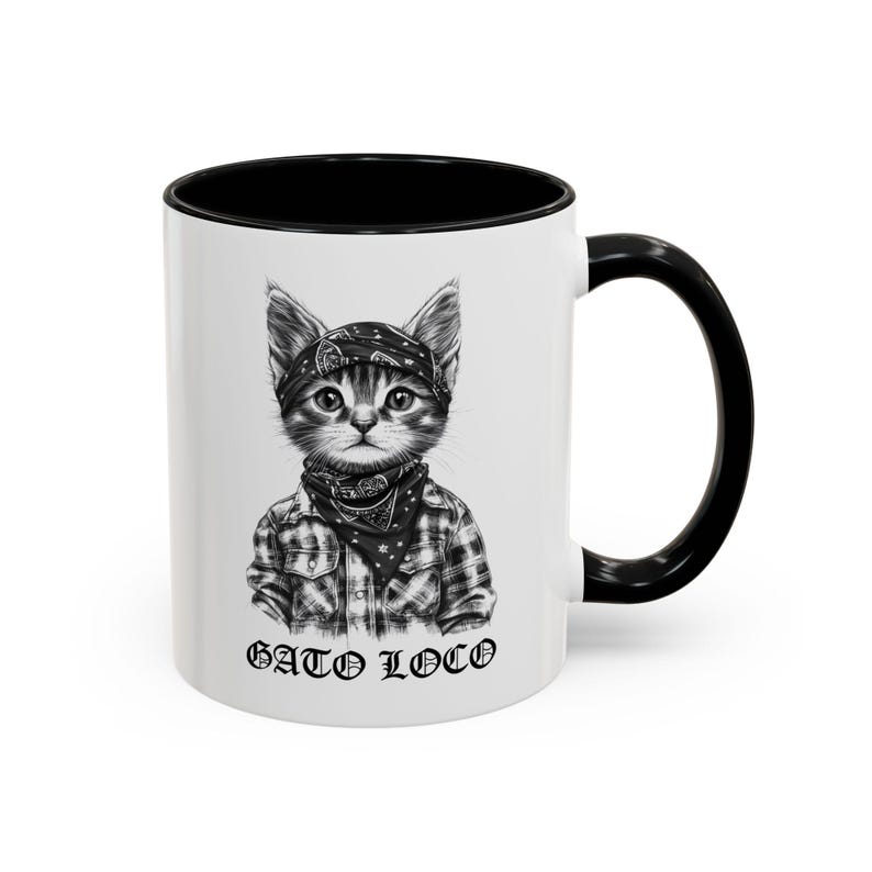 Gato Loco Cholo Cat Mug by Cholonerd | Chicano Mexican-american Art ...