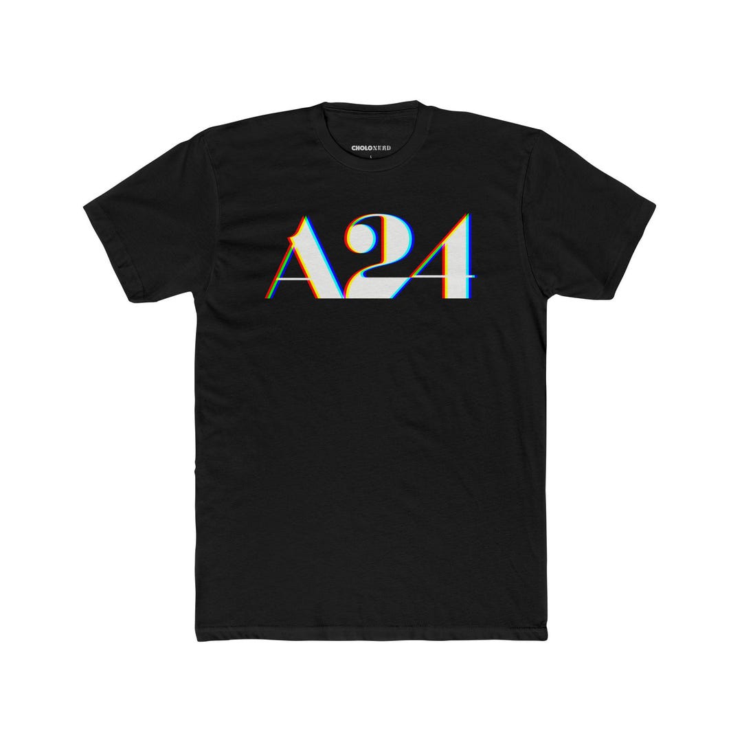 A24 Logo T-shirt | Glitch Neon Effect Film Lover Tee | A24 Movie Shirt ...