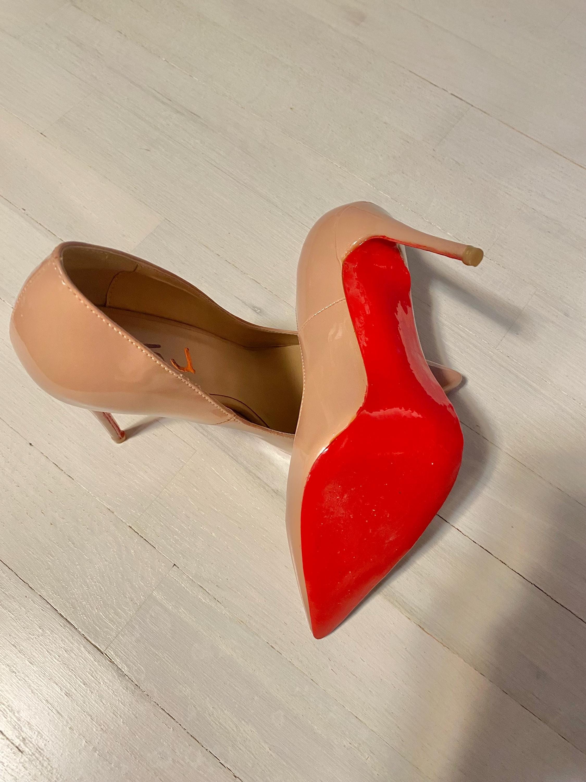 So Kate Red Bottom Heels Beige Size 7.5 - Etsy