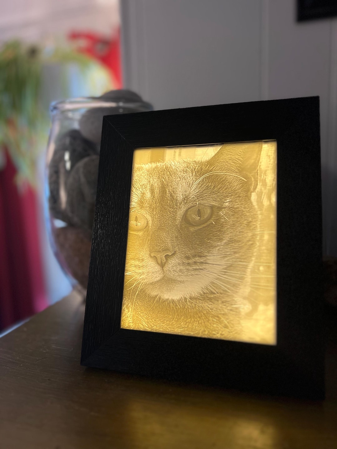 Custom 3D Printed Lithophane With Frame Personalized Photo Night Light ...