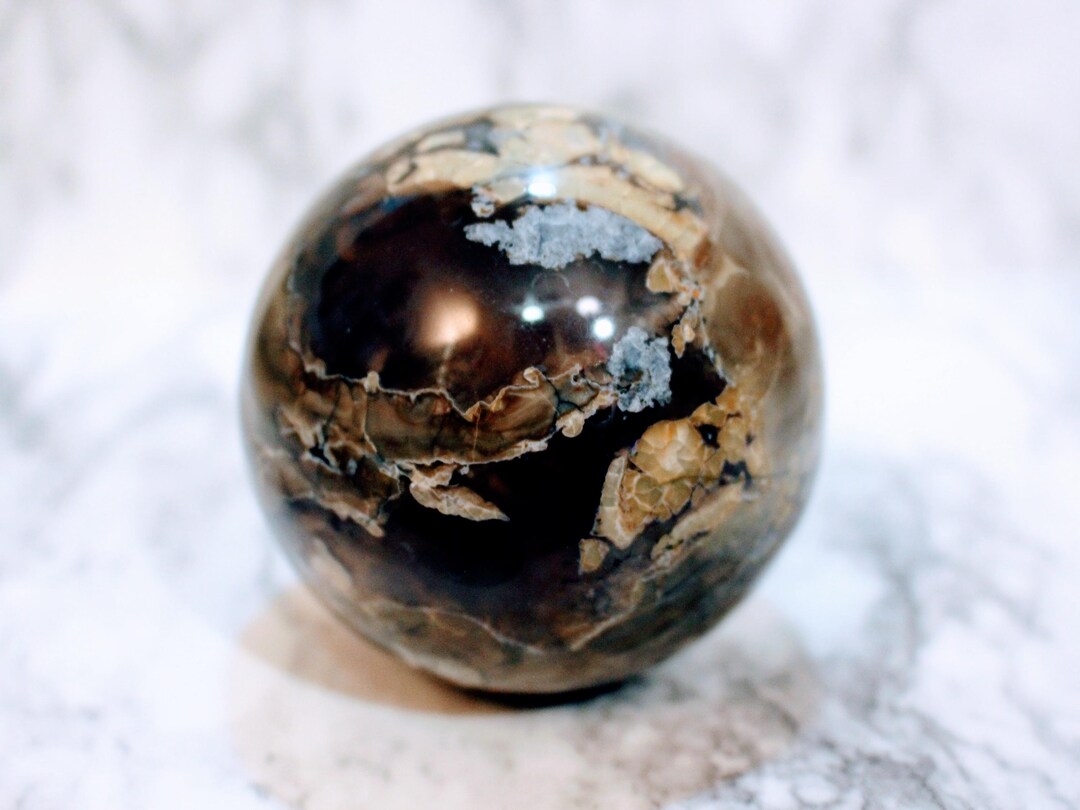 Volcano Agate Sphere 2.9" UV Reactive - Etsy