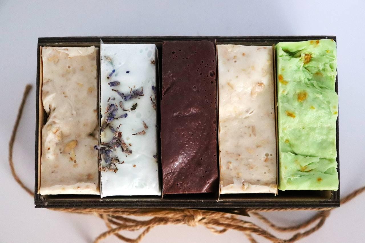 Handmade Soap Gift Set in a Wooden Box | Handmade Gift for Her or Him ...