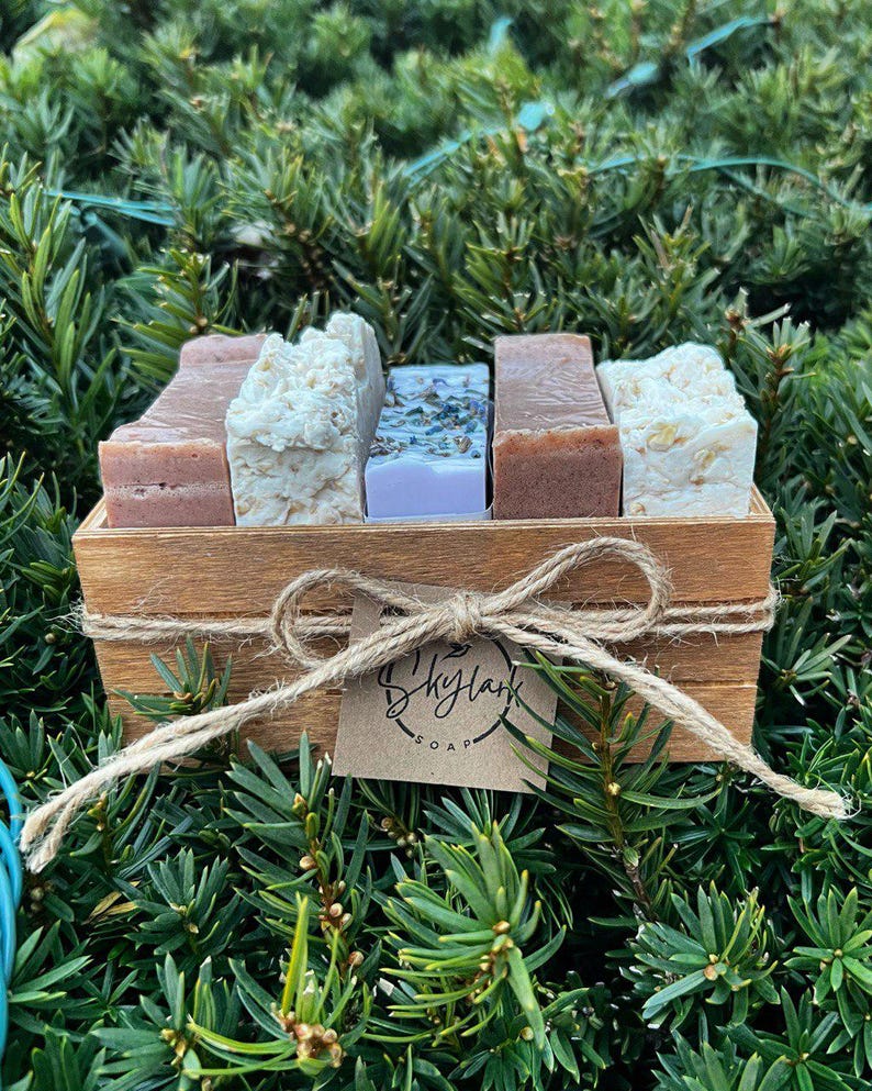 Handmade Soap Gift Set in a Wooden Box | Handmade Gift for Her or Him ...