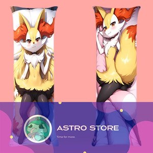 Braixen Dakimakura, Furry, Pillow Cover, Pokémon Dakimakura, Huggable Pillow, Ultimate Comfort ...