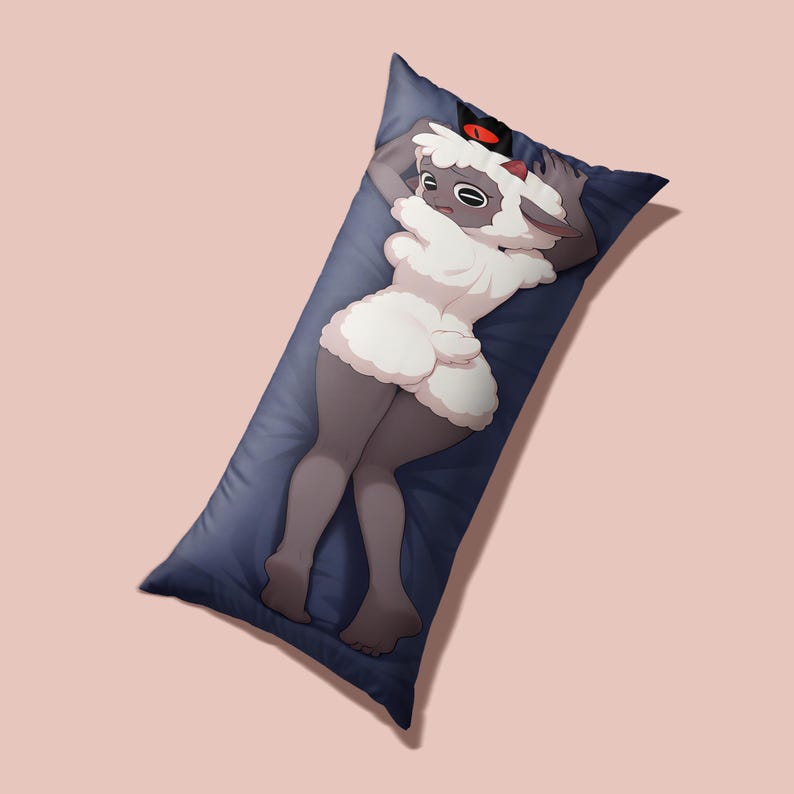 Lamb Dakimakura, Furry, Pillow Cover, Cult of the Lamb, Huggable Pillow,ultimate Comfort and ...