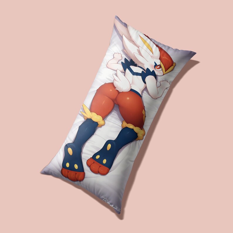 Cinderace Dakimakura, Furry, Pillow Cover, Pokémon Dakimakura, Huggable Pillow, Ultimate Comfort ...
