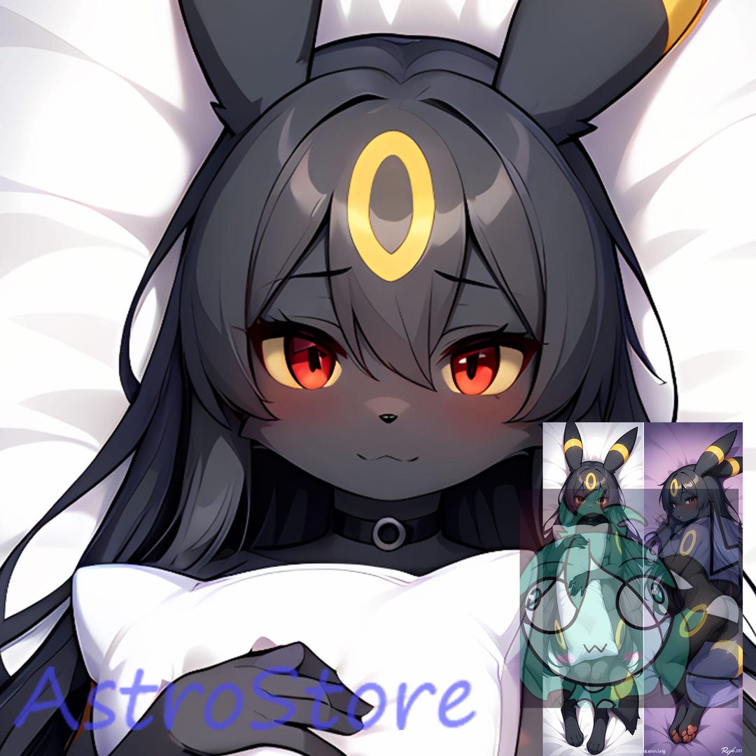 Umbreon Dakimakura, Furry, Pillow Cover, Pokémon Dakimakura, Huggable Pillow, Ultimate Comfort ...