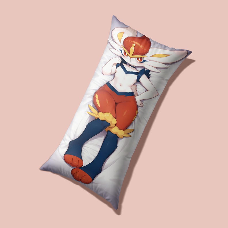 Cinderace Dakimakura, Furry, Pillow Cover, Pokémon Dakimakura, Huggable Pillow, Ultimate Comfort ...