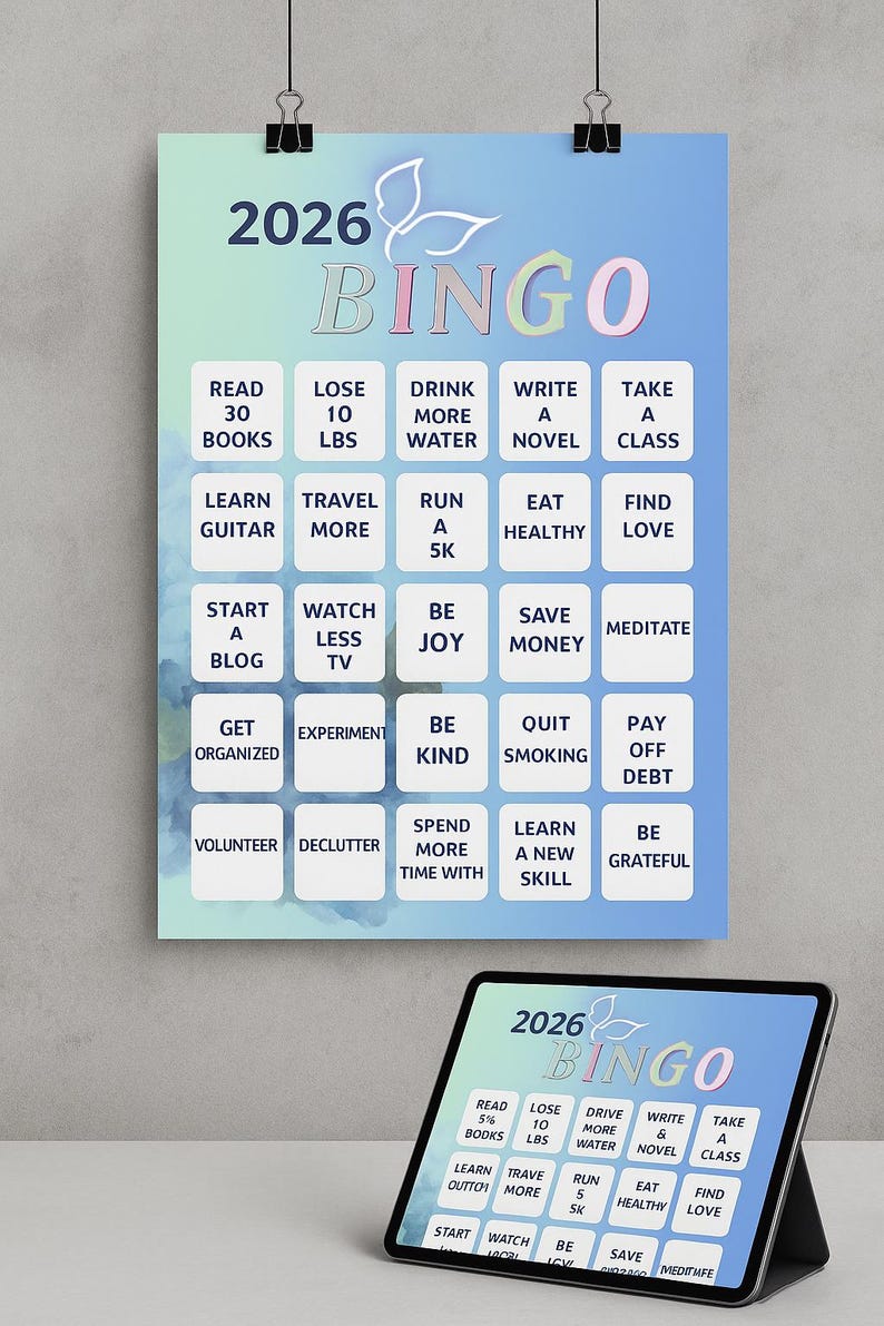 2026 Vision Board Bingo Card - Etsy