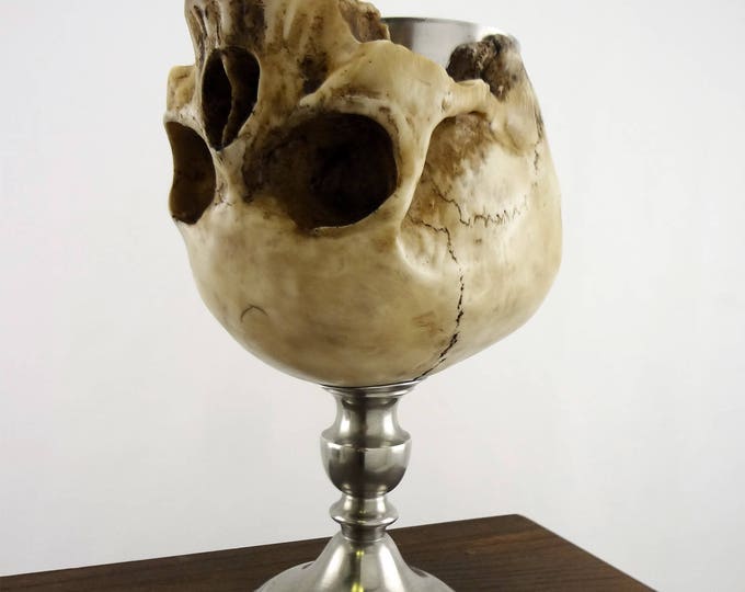 Resin and Pewter Skull Goblet / Chalice - Etsy