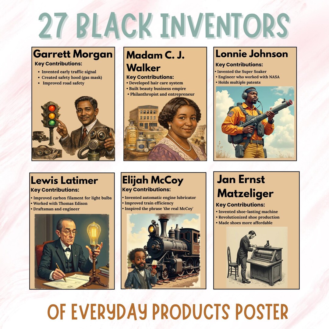 27 Black Inventors Bulletin Board Posters, Black Famous Scientist ...