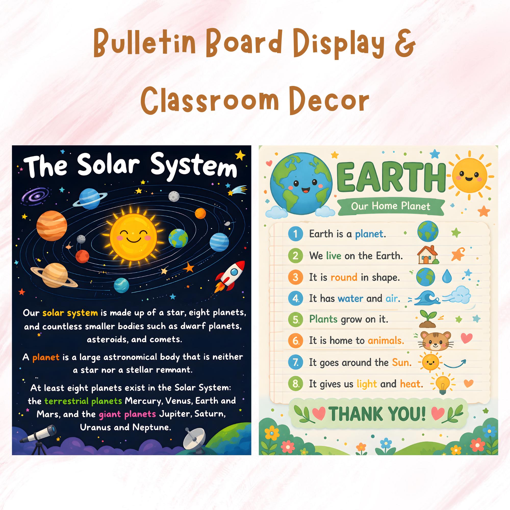 Outer Space Fun Facts Printable Posters, Space Poster Educational Wall ...