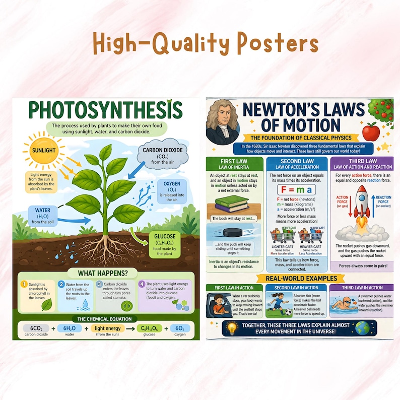 12 Science Class Educational Posters, Science Teacher Classroom ...