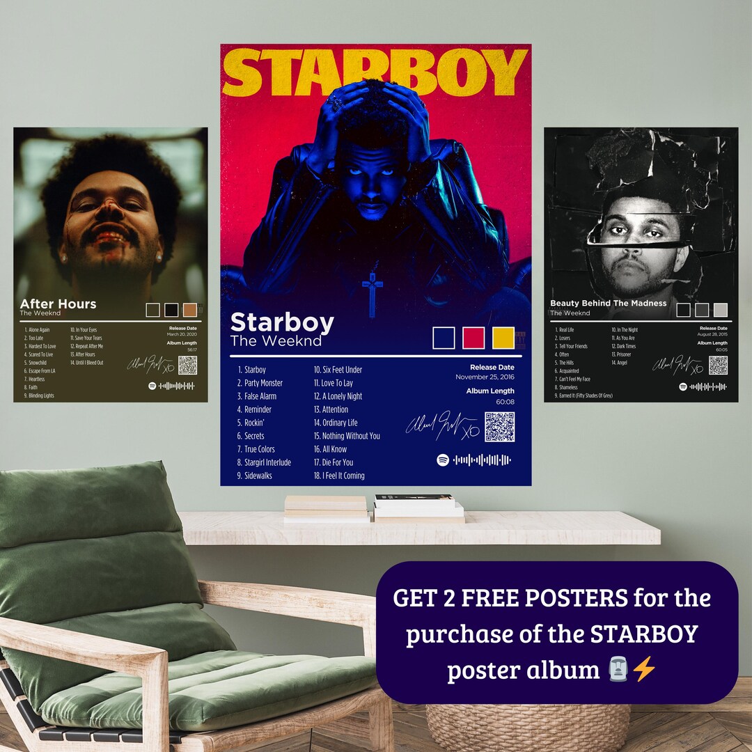 STAR-BOY POSTERGift 75% CyberEtsy, Pop Music Lover Poster, Fan Poster ...