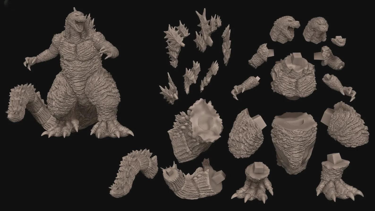 Godzilla King of Monsters Resin Sculpture Statue Model Kit Avengers ...