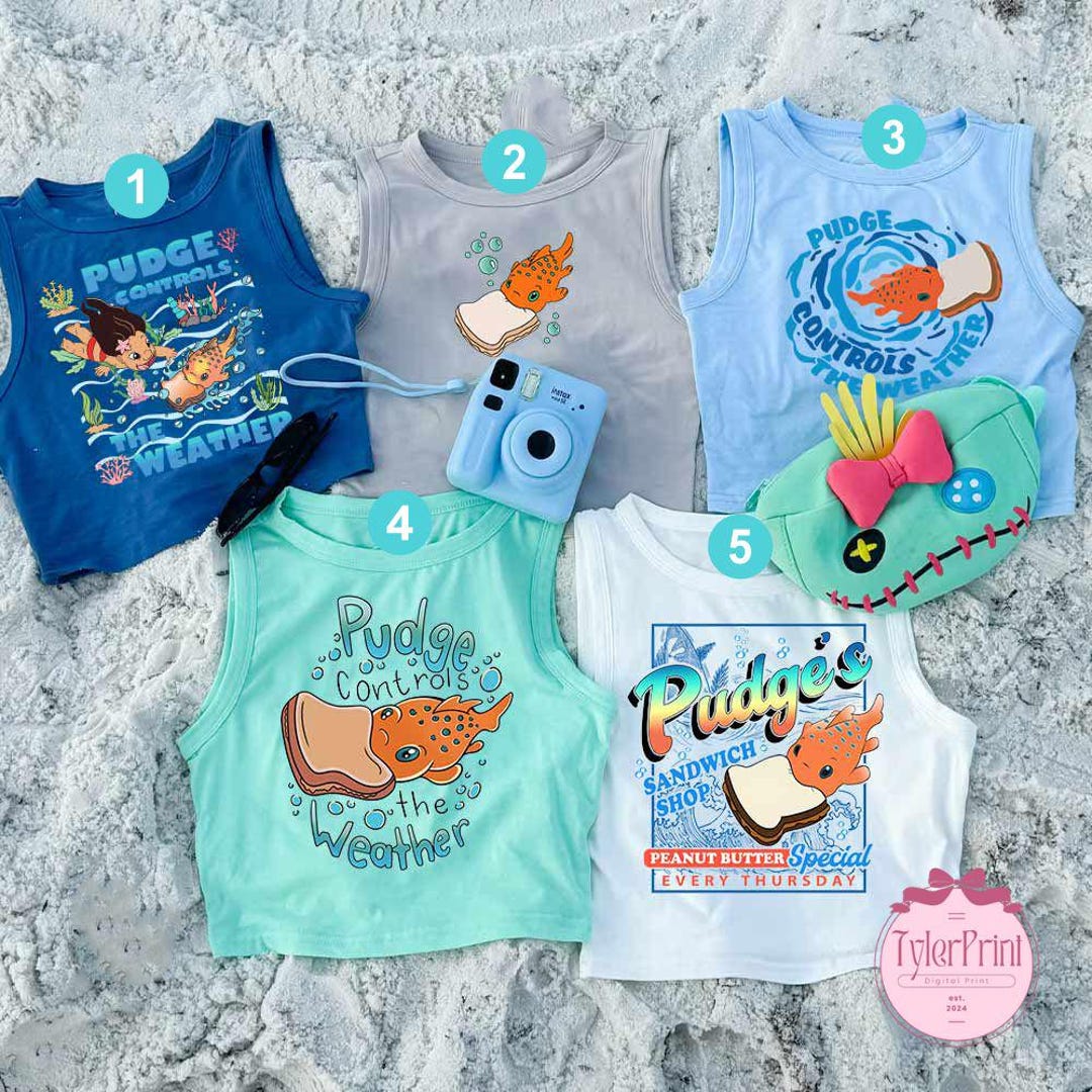 Lilo & Stitch Disney Pudge Baby Tee Croptop Tank, Pudge Controls the ...