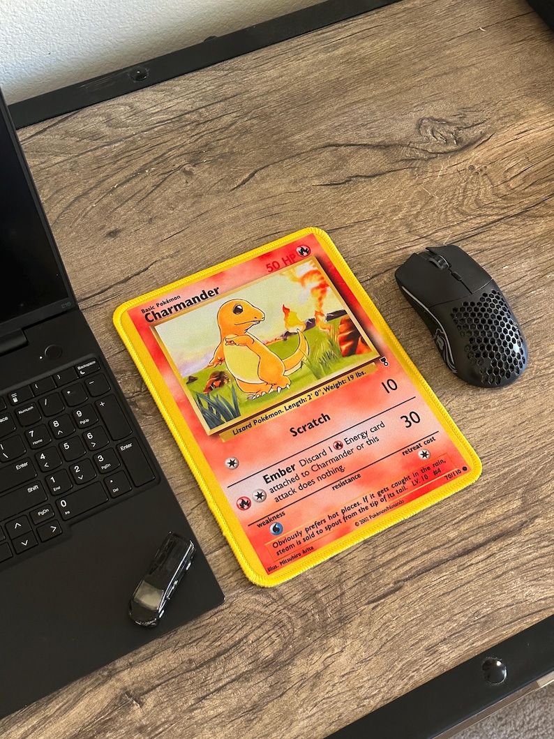 Pokémon TCG Mousepad | Base Set Art, Gamer Desk Decor (10"x7.5") - Etsy
