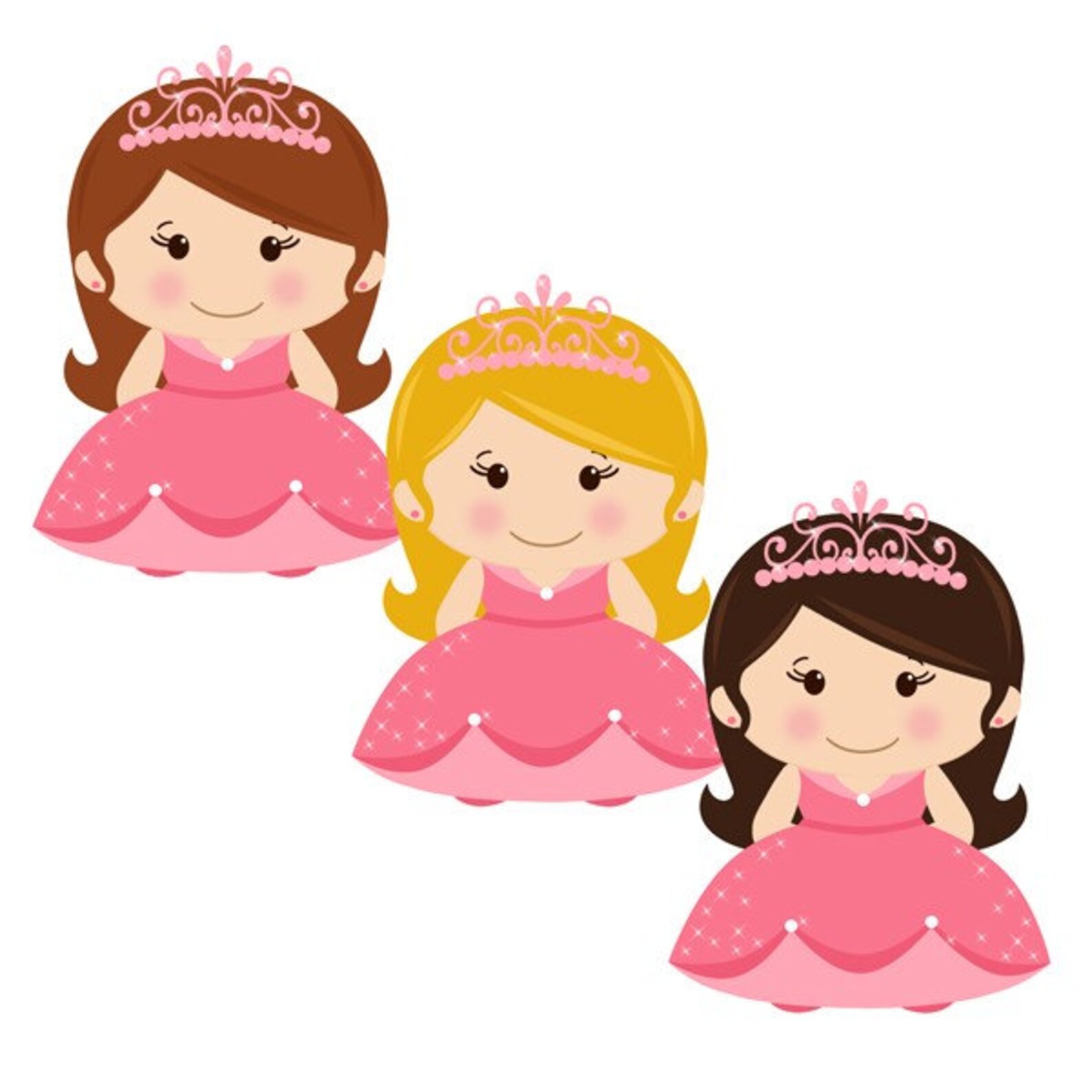 Little Fairy Tale Princess - Digital Clip Art - Personal and Commercial ...