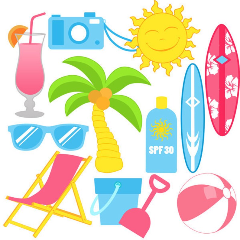 Beach Fun - Digital Clip Art - Personal and Commercial Use Clip Art ...