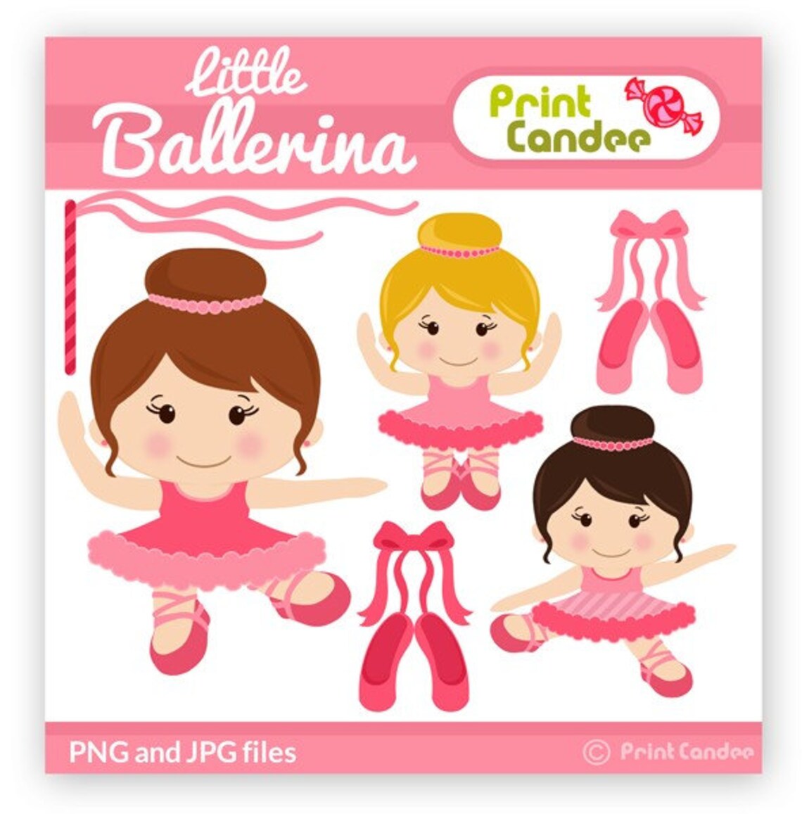 Little Ballerina - Digital Clip Art - Personal and Commercial Use Clip ...