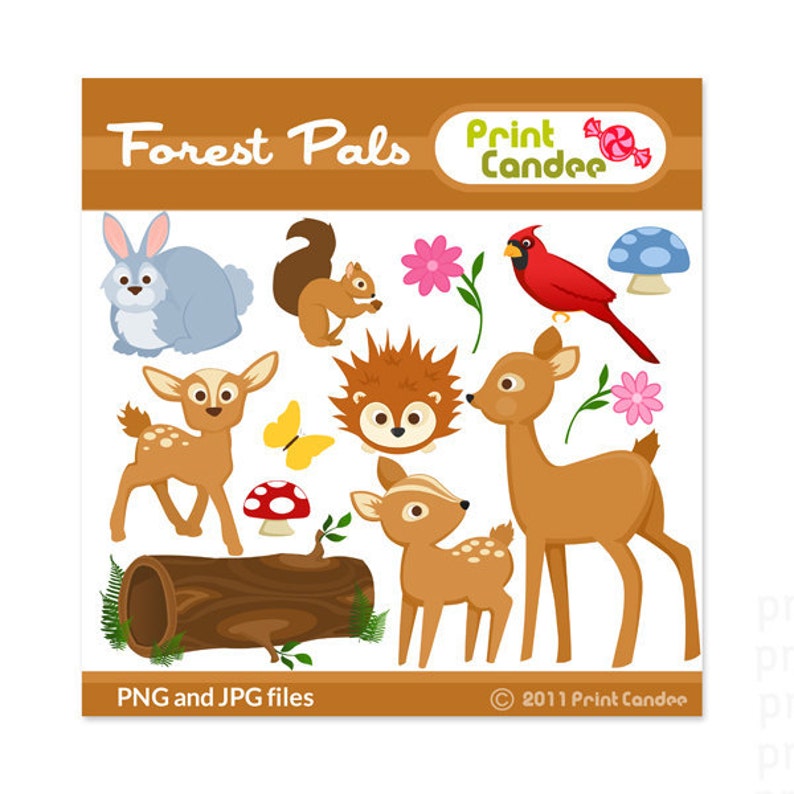 Forest Pals - Digital Clip Art - Personal and Commercial Use ...