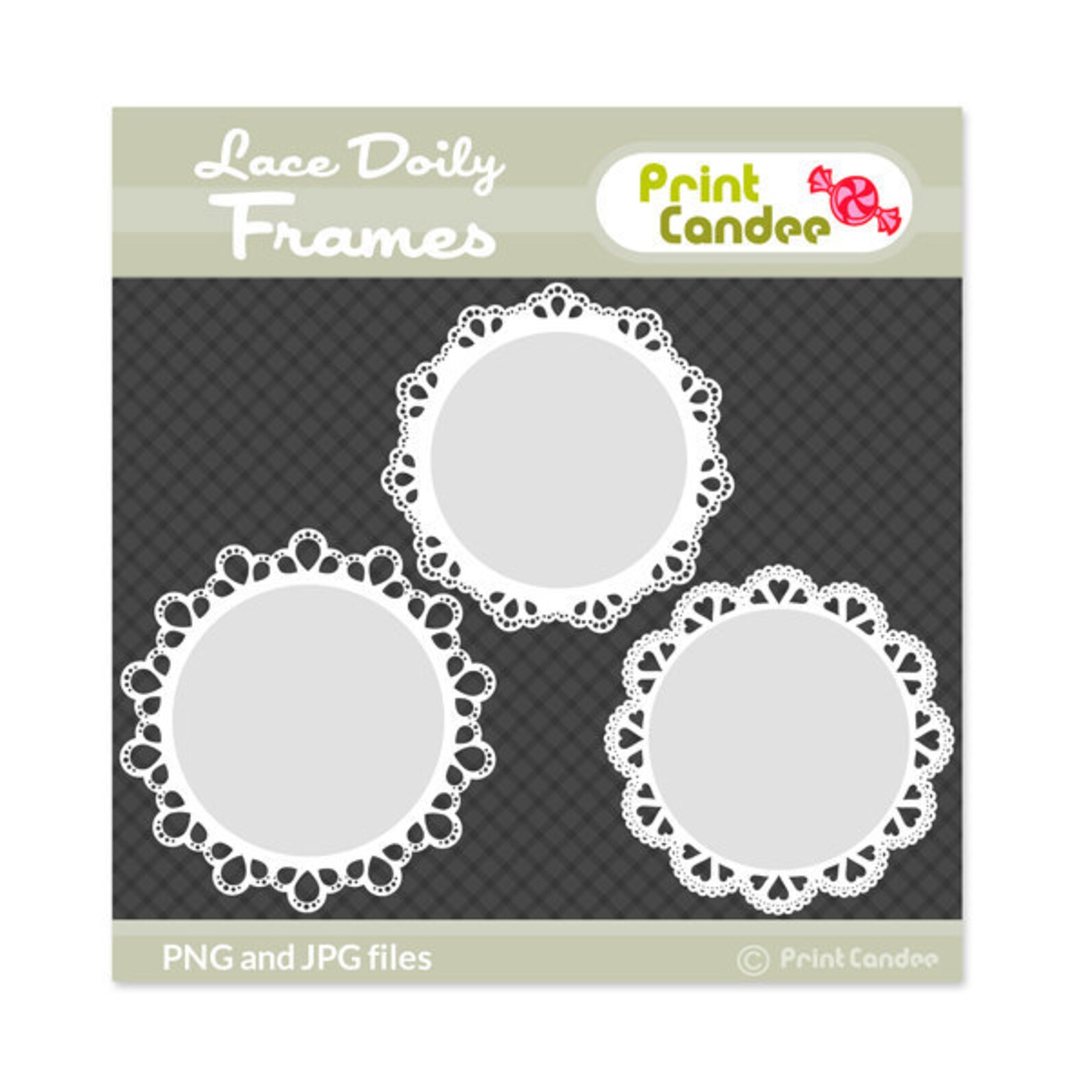 Lace Doily Frames - Personal and Commercial Use - Digital Clipart ...