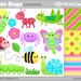 Cute Bugs - Digital Clip Art - Personal and Commercial Use - Insects ...