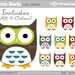 Cute Owls (retro) - Digital Clip Art - Personal and Commercial ...