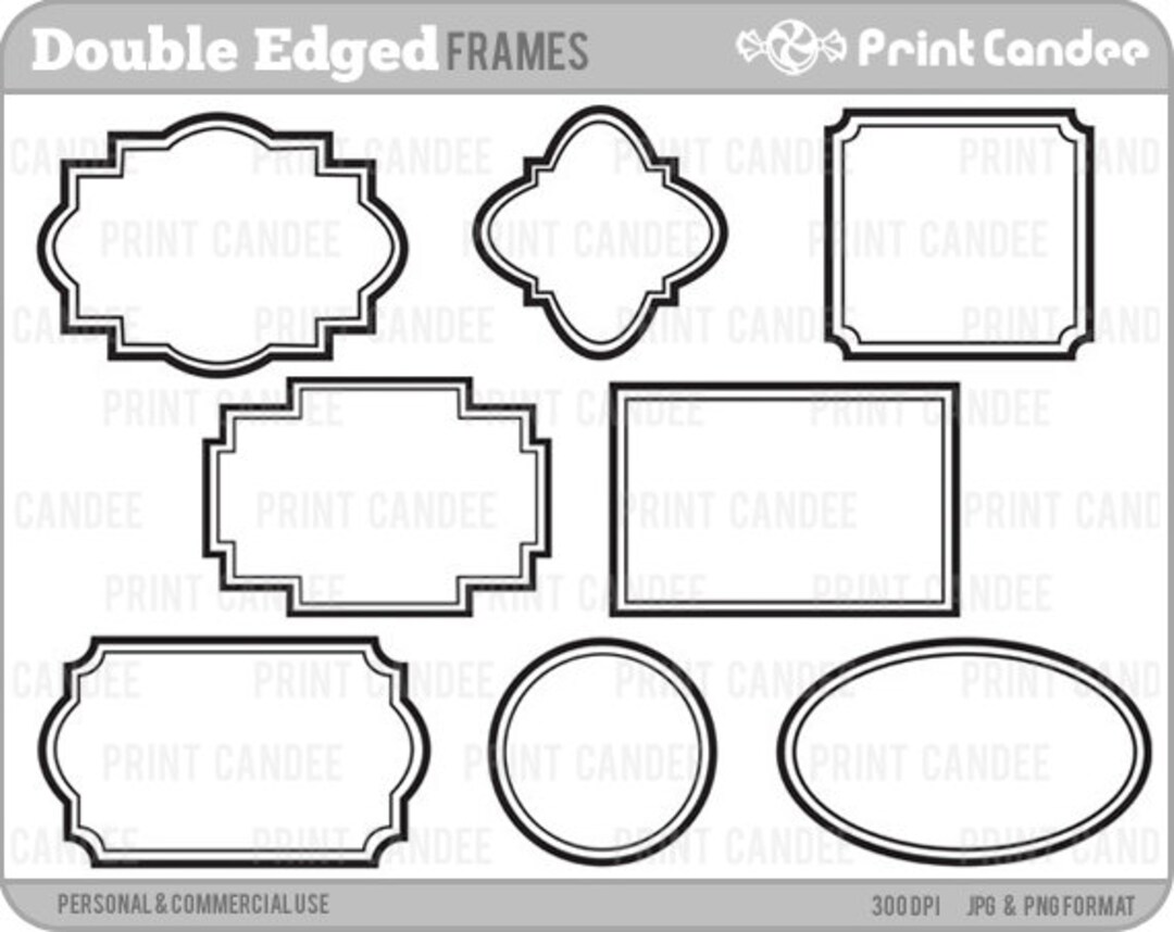Double-edge Frames - Personal and Commercial Use - Digital Clipart ...