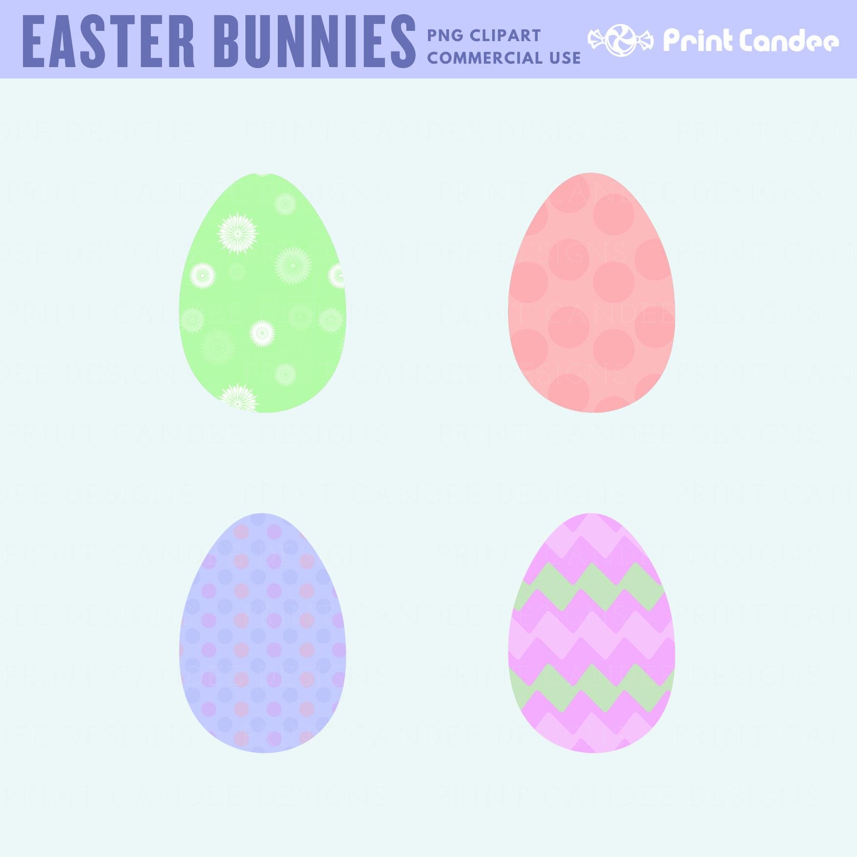 Easter Bunnies - Personal and Commercial Use Clip Art - Printable ...