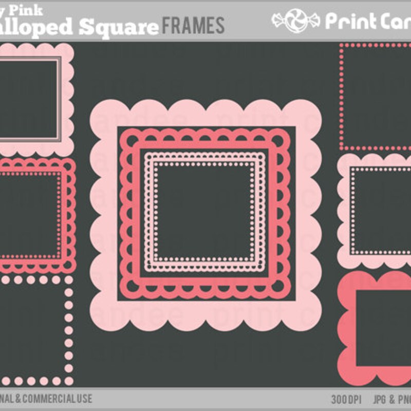 Scalloped Labels - Etsy