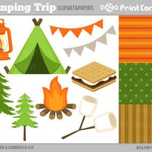 Camping Trip - Digital Clip Art - Personal and Commercial Use - Camp ...